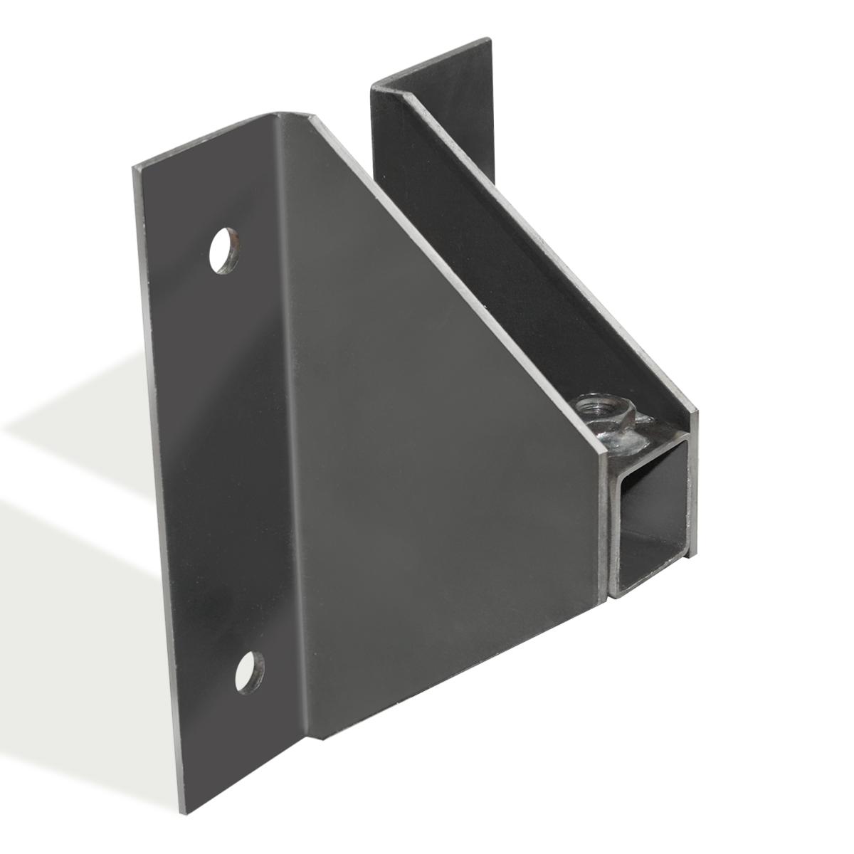 Platine de fixation XL en acier pour tube 30x30 - ESP - Enseigne